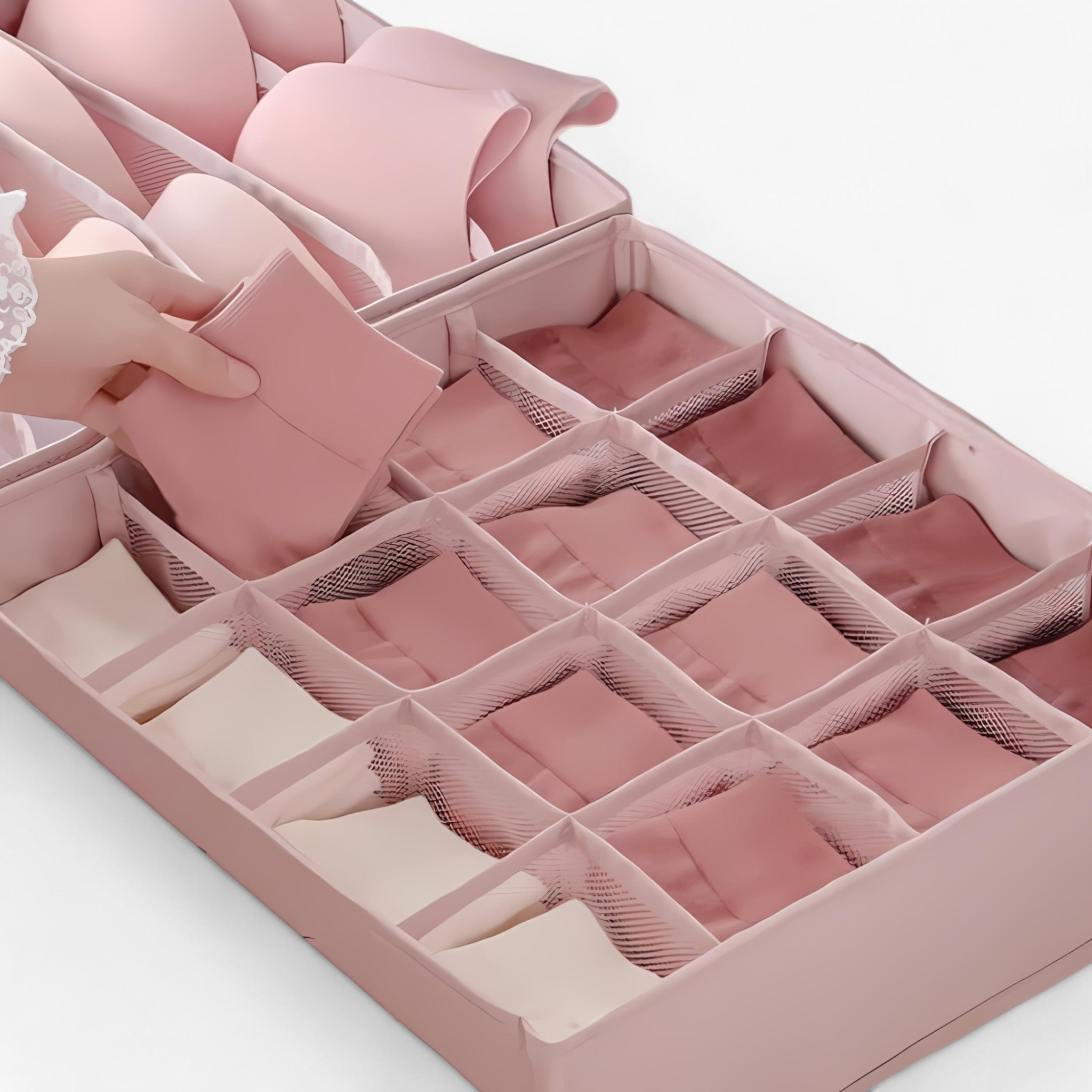 Kledingkast organizer | Vouwbare ondergoeddoos - Ladeverdeler met gema