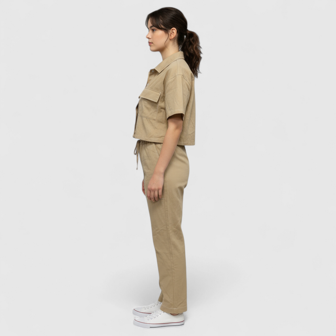Twee Piece Set Dames Zomeroutfit - Wit | Pantinoshop