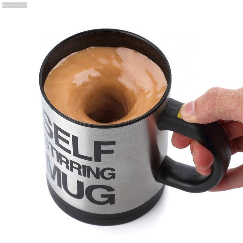 De Zelfroerende Mok® Heb je het te druk om elke ochtend je koffie te r